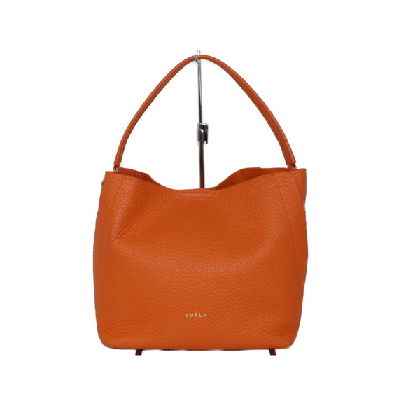 Furla | Bags | Furla One Shoulder Bag Leather Orange | Poshmark